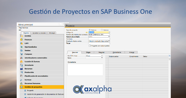 Gestión de Proyectos en SAP Business One - Axalpha Consulting